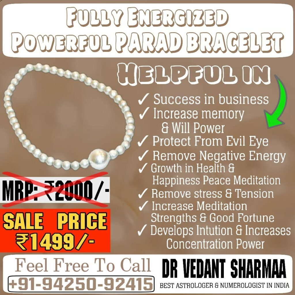 Energized Powerful Parad Bracelet - Online Best Astrologer in India